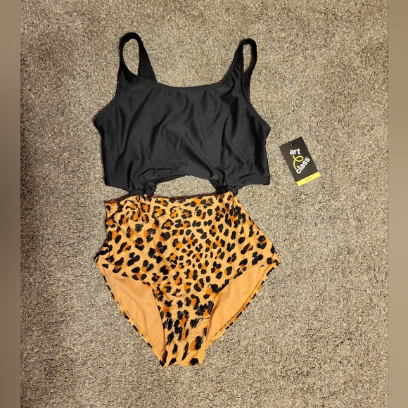 art class | Swim | Art Class Black And Leopard Print Swim Set | Poshmark